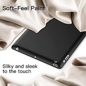 JETech Case for iPad 2/3/4, Protective Hard Back Shell Soft-Touch Tablet Stand Cover, Auto Wake/Sleep (Black)