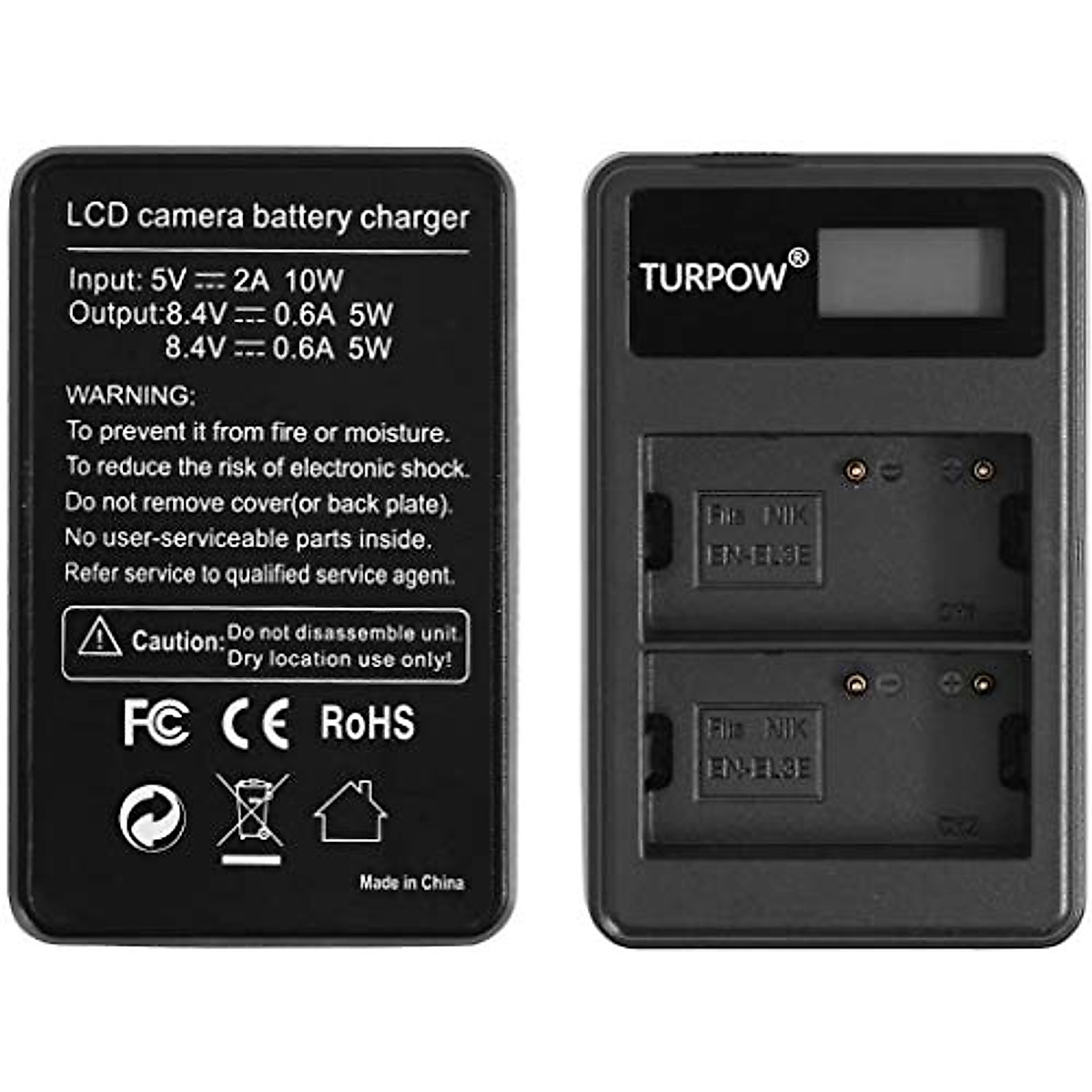 2Packs EN-EL3E 2000mAh Battery and Dual Slot Charger Compatible with Nikon D50, D70, D70s, D80, D90, D100, D200, D300, D300S, D700 D900 MH-18, MH-18a, MH-19, MB-D200, MB-D10 & More Digital SLR Camera