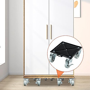 VEVOR Heavy Furniture Movers, Carbon Steel Furniture Dolly, 360° Rotatable PP Silent Wheels with Brakes, Furniture Lift Mover Tool for Easy Moving Furniture Appliance Refrigerator, 1320 lbs Capacity