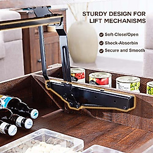 SinCiDo 48” Lift Top Coffee Table with Storage & Sliding Groove Barn Door, Farmhouse Coffee Table Rustic Wood Cocktail Table w/Double Storage Spaces for Living Room, Brown