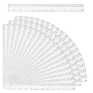 LEXININ 100 PCS 12 Inch Plastic Straight Ruler, 30cm Clear Measuring Ruler, Plastic Ruler for Class Home School Office