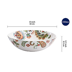 Bico Protea Cynaroides Ceramic 13 inch Serving Bowl, Microwave & Dishwasher Safe