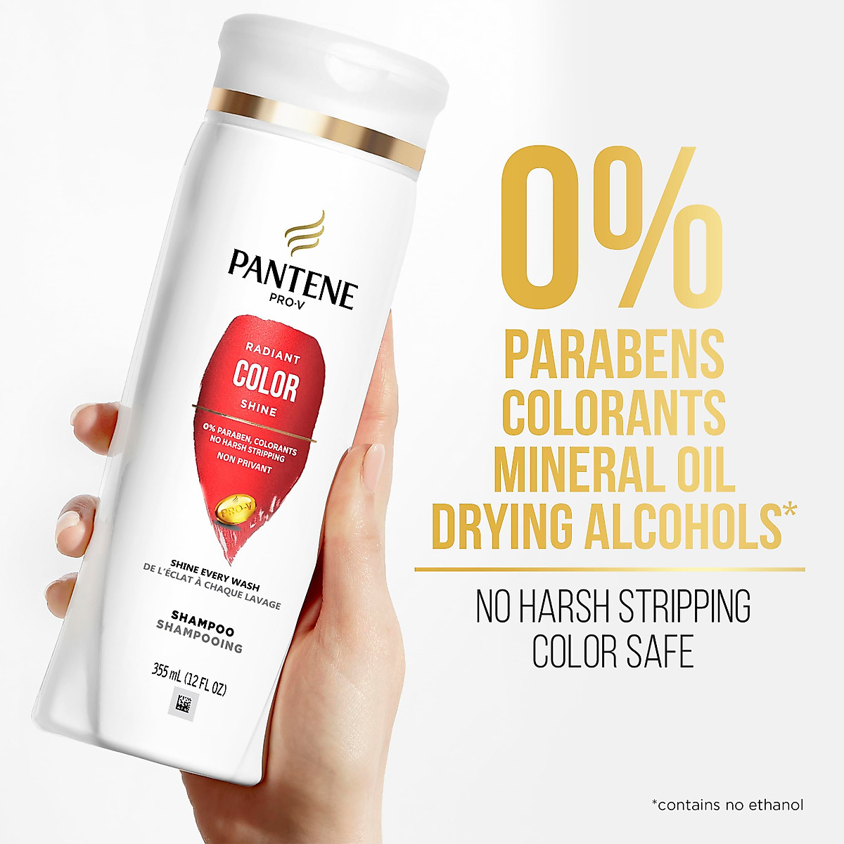 Pantene PRO-V Radiant Color Shine Shampoo, 12.0oz