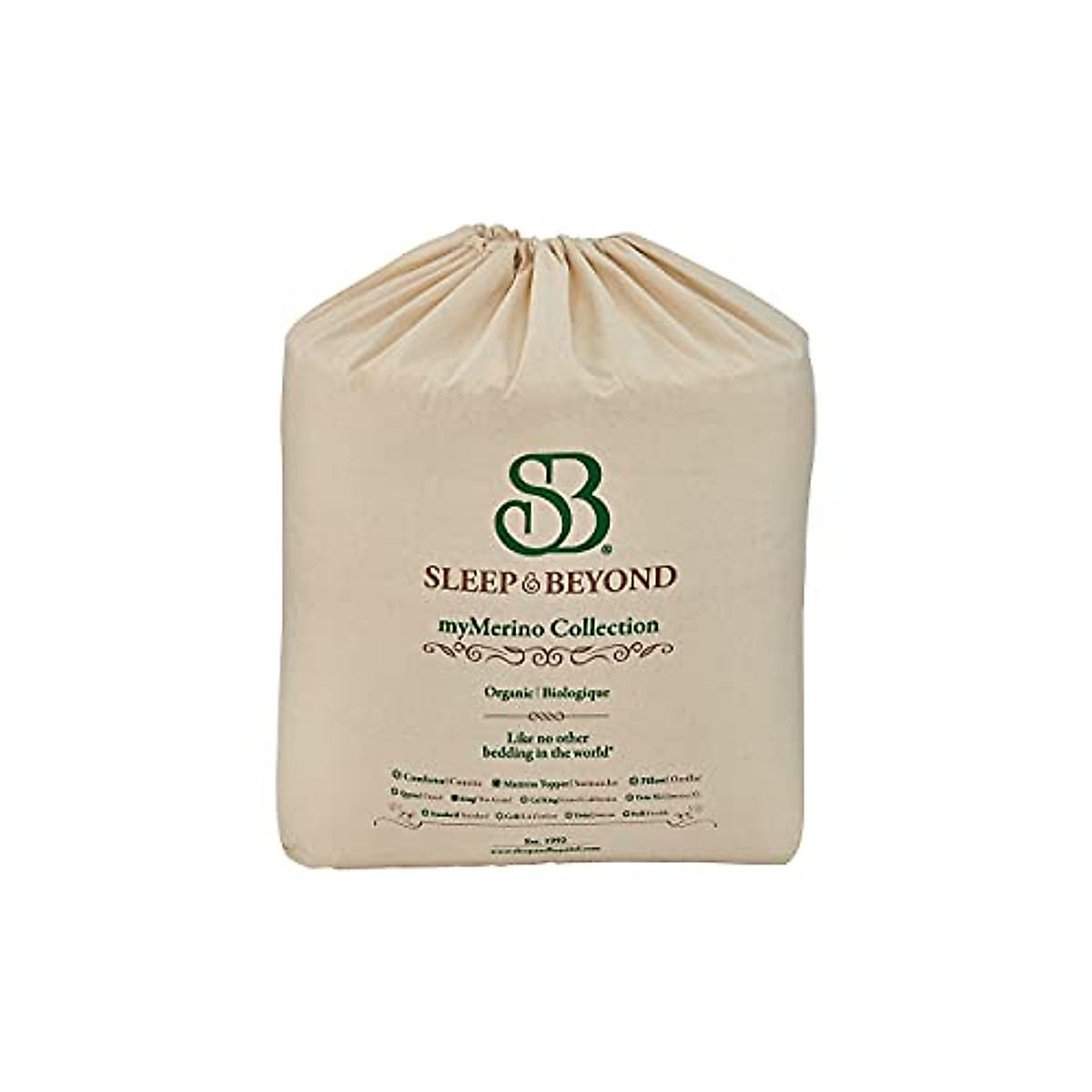 Sleep & Beyond 76 by 80-Inch Organic Merino Wool Mattress Topper, King, Ivory