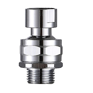 Shower Head Swivel Ball Adapter Brass Adjustable Shower Arm Connector Universal Showering Component Shower Arm Extension, Polished Chrome