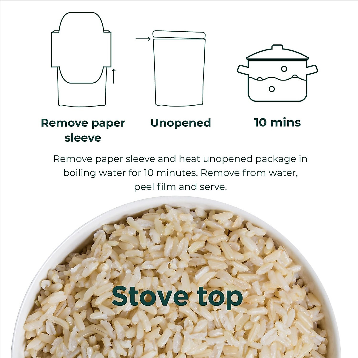 THAI HARVEST 100% USDA Organic Brown Jasmine Rice 7 Ounce (Pack of 8) Microwaveable 90 Seconds Ready to Eat Instant Jasmine Rice for Quick Dinner Meals Zero Preservatives Gluten Free