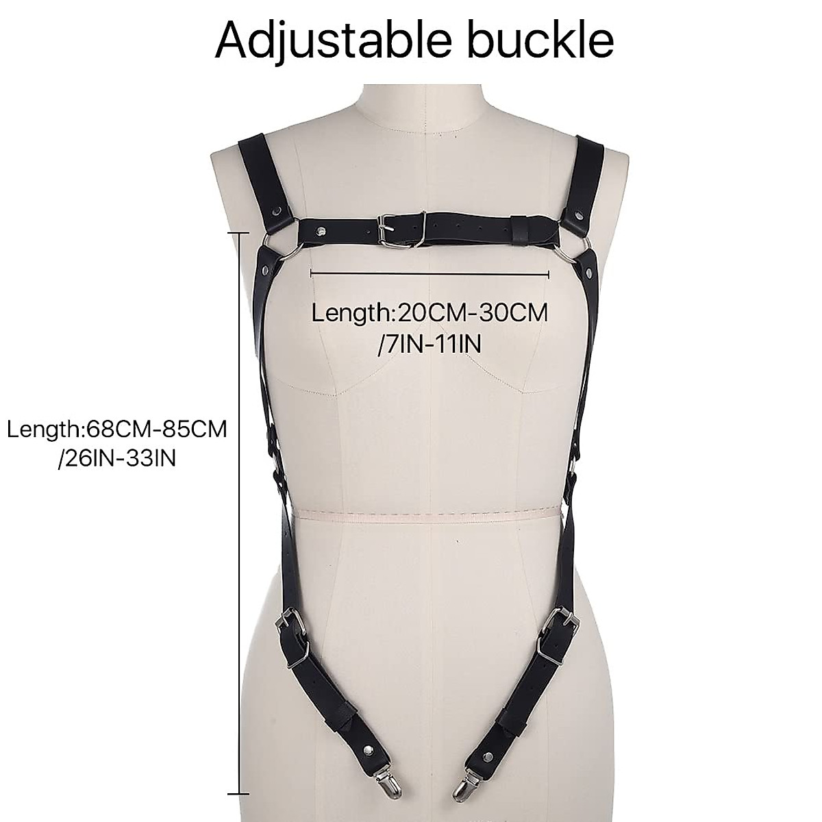 BODIY Men Leather Suspenders Shoulder Belt Strap Tuxedo Wedding Suspender for Groom Groomsmen Fashion Body Harness Accessory