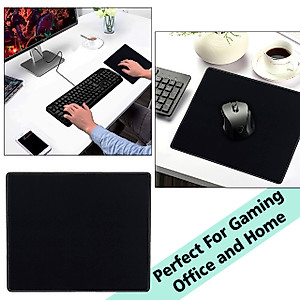 SaiTech IT 10 Pack 2mm Mouse Pad with Stitched Edges Non-Slip Rubber Base, Premium-Textured and Waterproof Mousepads Bulk, Mouse Pad for Computers, Laptop, Office & Home, 8.66 x 7.1 inch