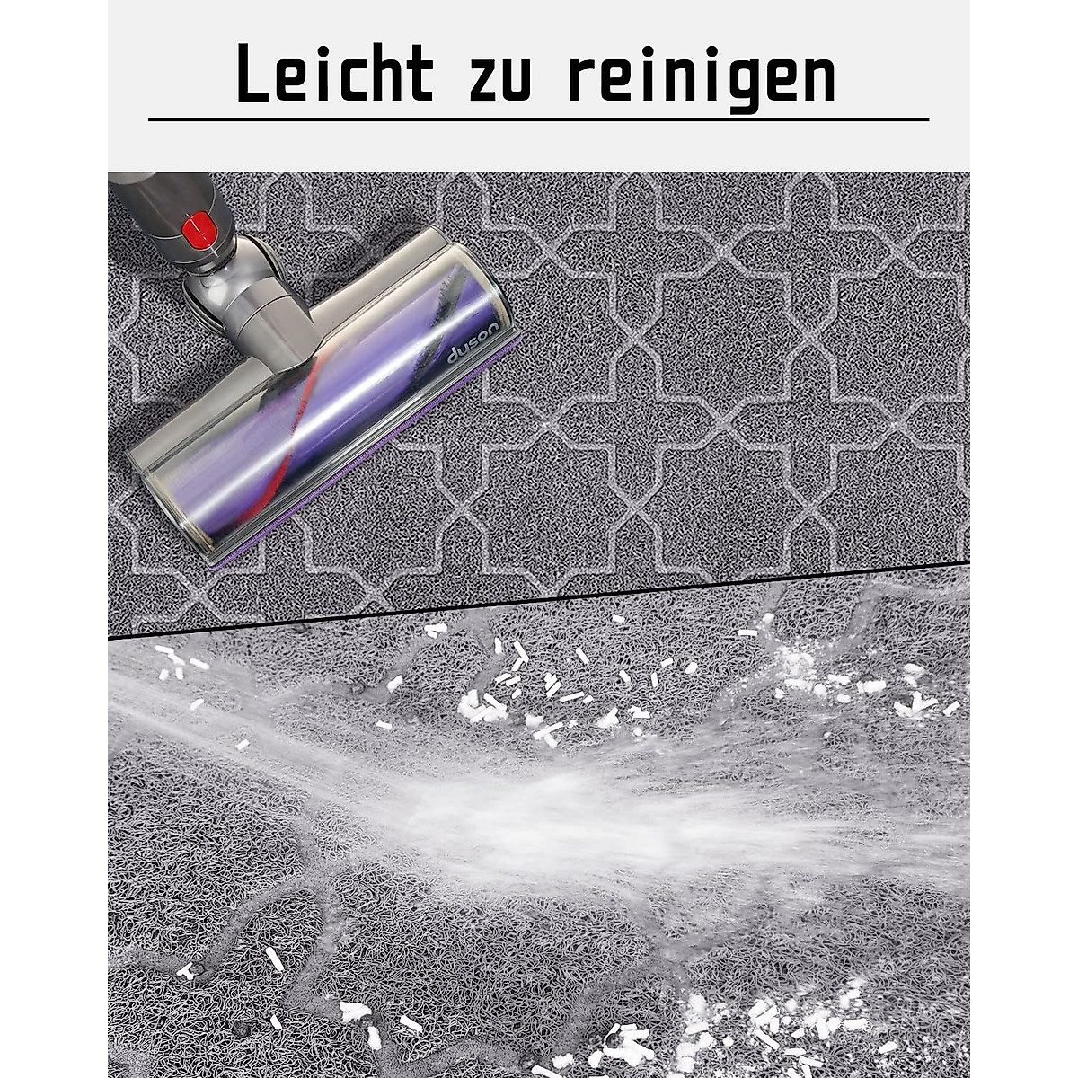 Yimobra Cat Litter Mat, 35.4"x23.6" Litter Box Mat with Litter Lock Mesh, Soft Cat Litter Mat Litter Trapping Mat, Easy to Clean, Non-Slip, Water Resistant, Litter Free Floors, Dark Grey