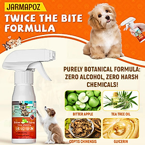 JARMAPOZ Bitter Apple Spray for Dogs to Stop Chewing, Anti Chew Behavior Training Aid for Dogs and Cats, Bitter Yuck Spray for Dogs Prevent Chewing Licking of Bandages, Paws, Shoes, Fur and Furniture