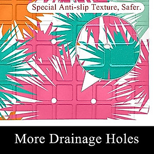 Bath Tub Shower Mat - Anti-Slip PVC Material 15.1x26.8 in, Gentle Cushioning Quick Drying Suction Cups Reliable Solution - Fashion Graffiti Non-Slip Floor Mat