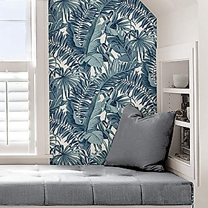 NuWallpaper NUS3148 Maui Peel & Stick Wallpaper, Blue