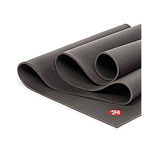 Manduka PRO Lite Yoga Mat - Lightweight For Women and Men, Non Slip, Cushion for Joint Support and Stability, 4.7mm Thick, 71 Inch (180cm), Black