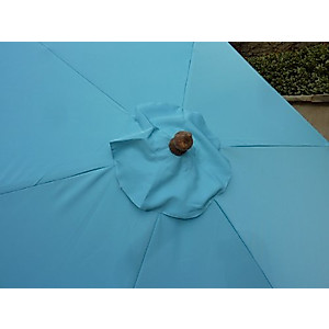 Formosa Covers 9ft Umbrella Replacement Canopy 6 Ribs in Light Blue (Canopy Only)