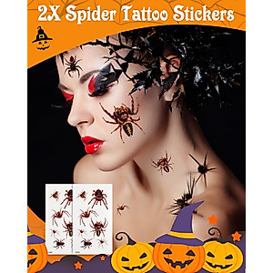 Lictin Halloween Clown Makeup Kit - White Black Red Face Body Paint + Fake Blood Gel, Water Activated Face Paint Kit for Adults, SFX Joker Zombie Vampire Skeleton Makeup Kit with Brushes & Sponges