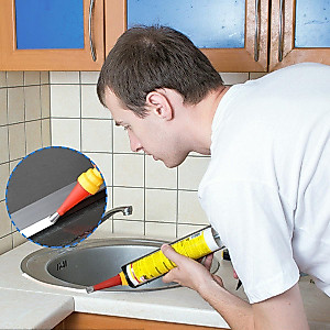 Caulk Finisher Kit Caulking Nozzle Tips Stainless Steel with Connection Bases Replacement 30 Pieces