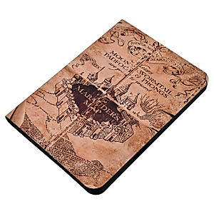 Case for iPad Air 5th / 4th Generation 10.9 Inch (2022/2020), Premium PU Leather Folding Stand Shell Soft TPU Back Cover with Pencil Holder Auto Wake/Sleep, Magic Map Vintage