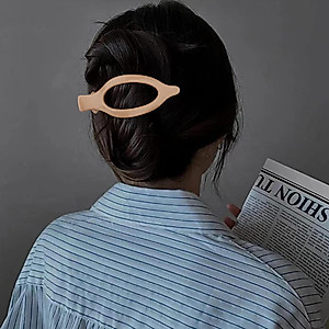 ATODEN Flat Alligator Hair Clips 3Pcs - 4.52" Duck Billed Medium Hair Claw Clips and Barrettes, Hair Accessories Clamps Jaw Clips Gifts