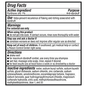 Amazon Basics Dandruff Shampoo for Normal to Oily Hair, 28.2 Fluid Ounces, 1 Pack