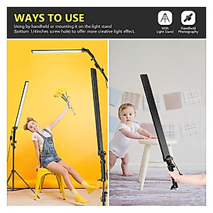 Neewer 3-Pack 60 LED Video Lighting Kit with Adjustable Brightness, 2.24 Meters Light Stand