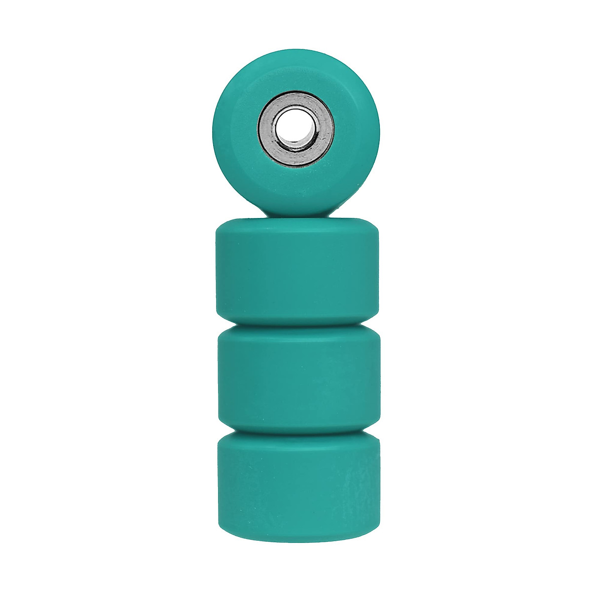 Teak Tuning Apex 71D Urethane Fingerboard Wheels, New Street Shape, 7.7mm Diameter, Ultra Spin Bearings - Made in The USA - Teak Teal Colorway