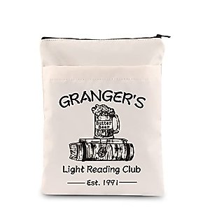 Granger's Quote Book Sleeve Fantasy Novels Lover Gift GRANGER'S Light Reading Club Est. 1991 Waterproof Zipper Pouch (GRANGER'S Light)