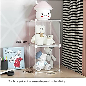 Stuffed Animal Storage,Plush Toy Organizer and Storage, Great Storage for Dolls,Teddies and Figures (14"x14"x28")