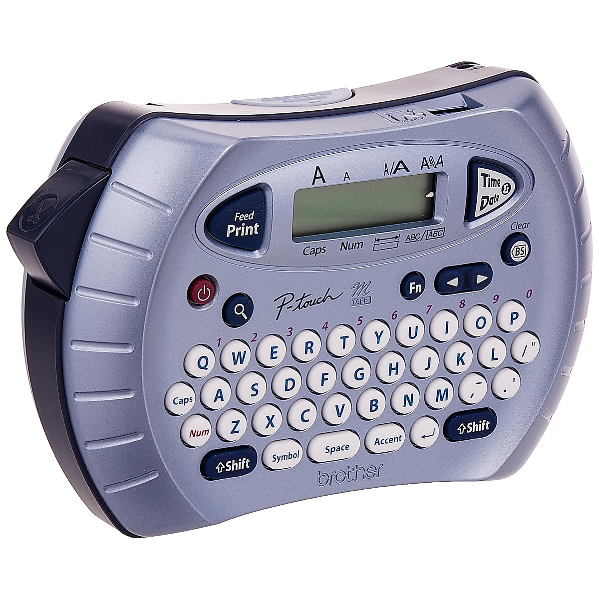 Brother P-touch Label Maker, Personal Handheld Labeler, PT70BM, Prints 1 Font in 6 Sizes & 9 Type Styles, Two-Line Printing, Silver