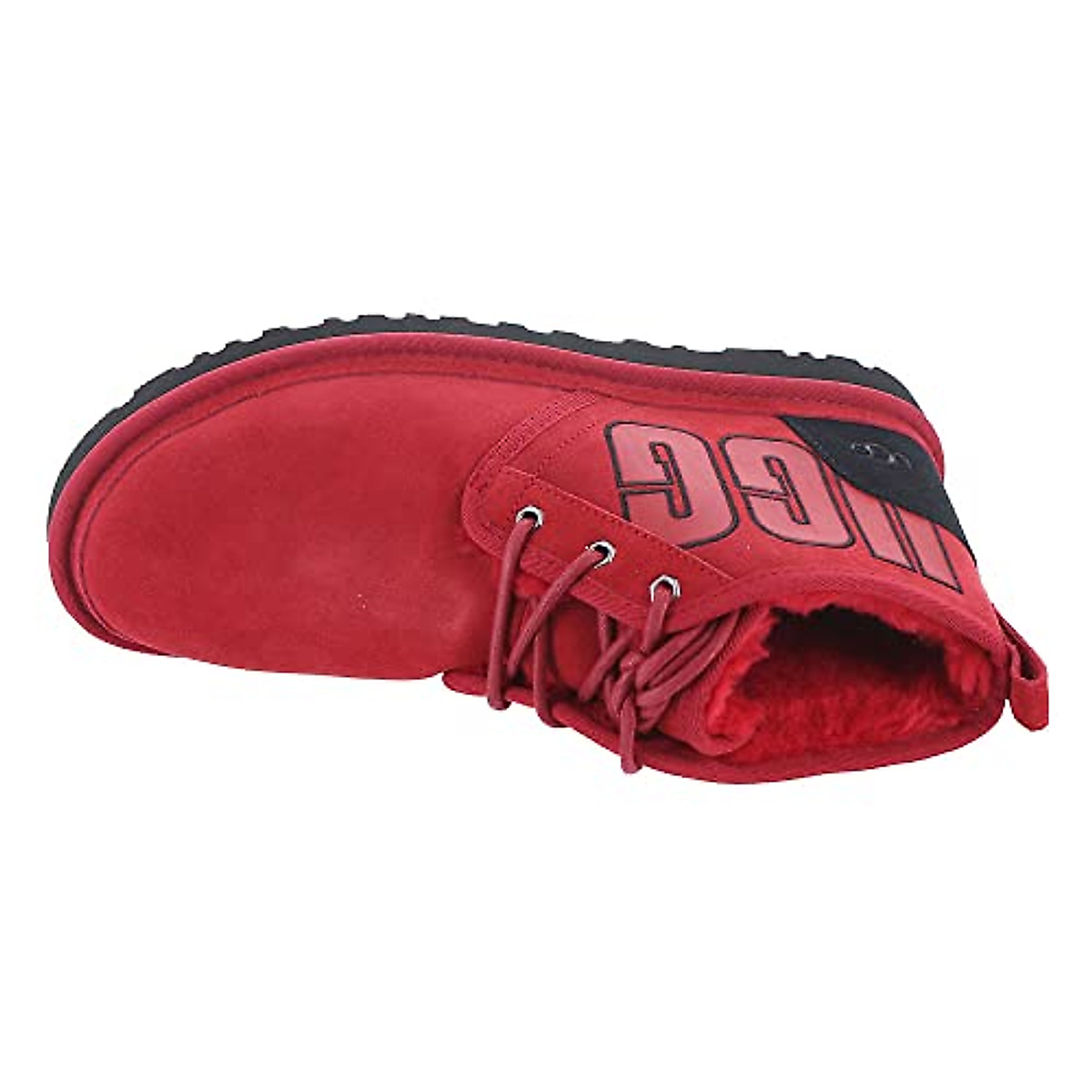 UGG Men's Neumel Graphic Outline Chukka Boot, Samba RED/Black Suede, 9