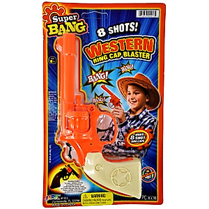 JA-RU Cap Gun Western Wild West Super Bang (1 Unit) Action Bang Party Favors Supplies for Kids.913-1A