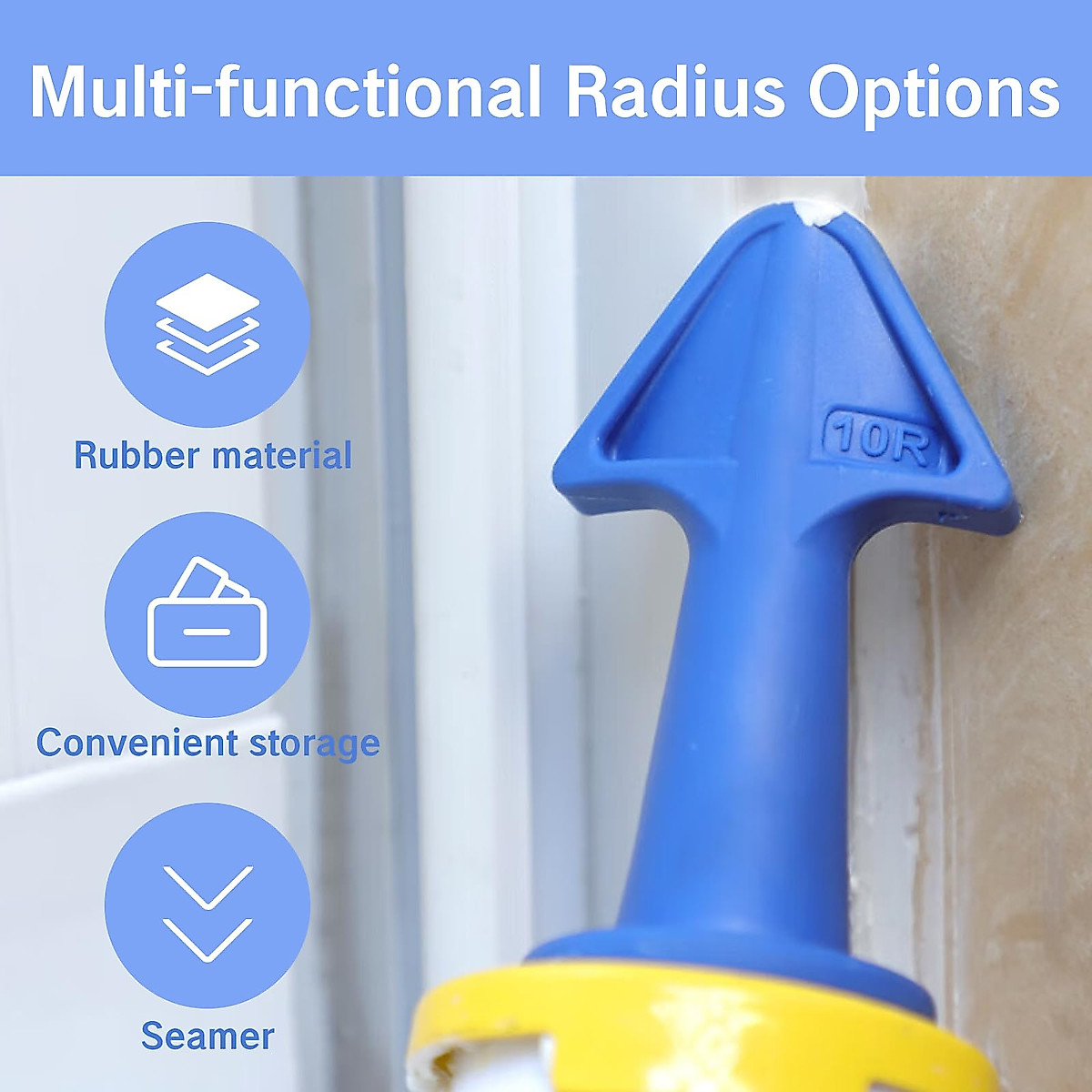 YAFIYGI Caulk Tip Tool Caulking Tips Set with Nozzle Adapter Silicone Caulk Applicator Tools Reusable Nozzles for Finishing Grout and Sealant Caulk Gun Accessories for Easy Application 6.5R 10R 13R