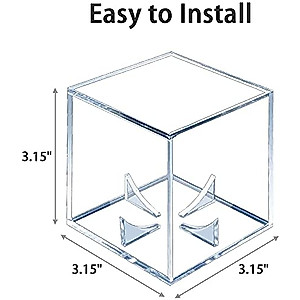 Jaragar Baseball Display Case 1 Pack, UV Protected Sport Collectibles Baseball Holder Acrylic Cube Memorabilia Display Box, Official Baseball Autograph Display Case for Official Size Baseball