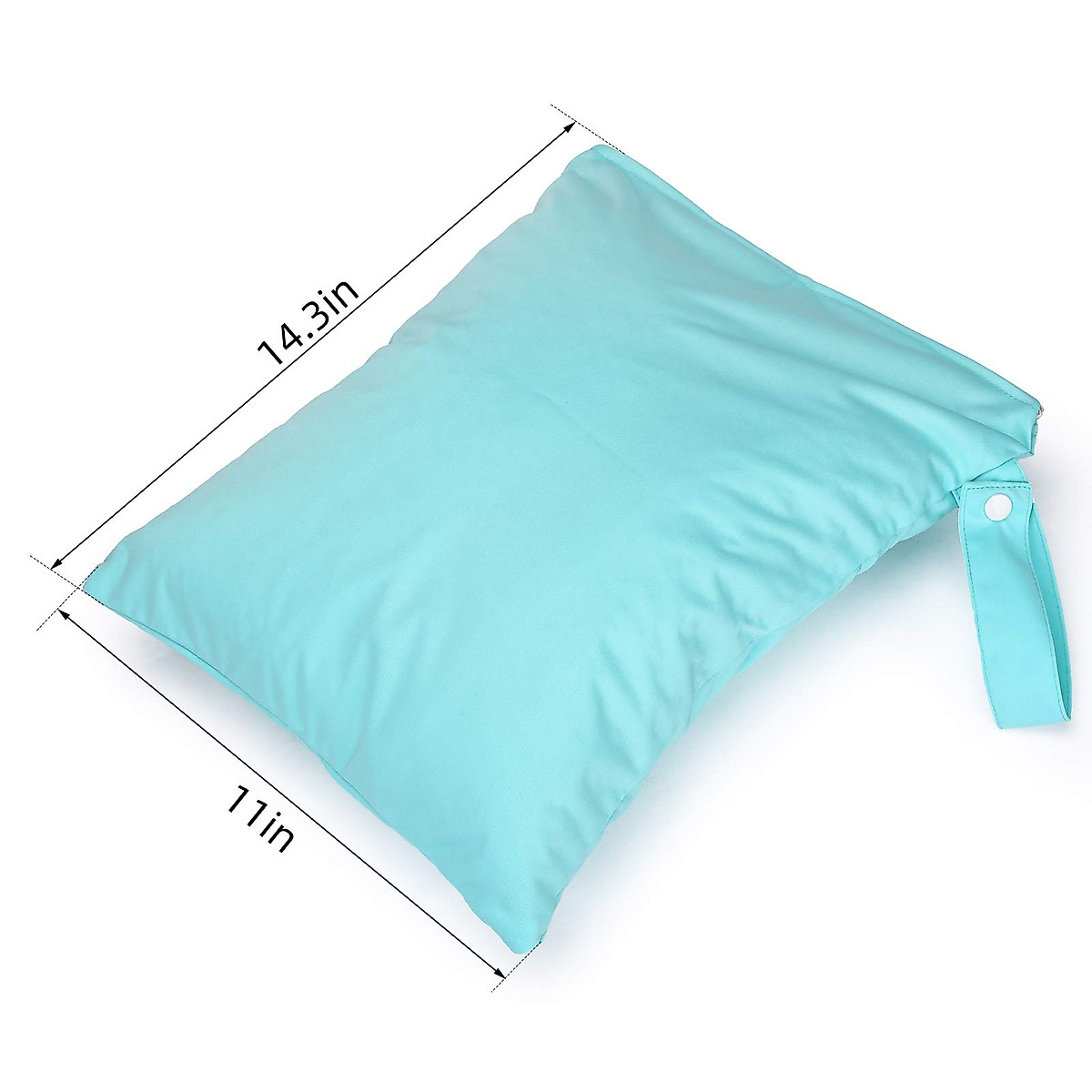 eaxin 2pcs Cloth Diaper Wet Dry Bags Waterproof Reusable with Two Zippered Pockets Stroller Travel Beach Pool Daycare Soiled Baby Items Yoga Gym Bag for Swimsuits or Wet Clothes-11 x 14"