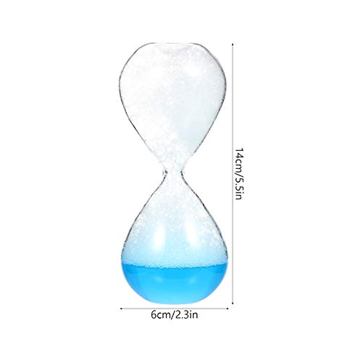 cabilock Glass Hourglass Timer Liquid Hourglass Liquid Motion Timer Hourglass Bubble Singing Hourglass Home Decorations Birthday Gifts (Blue)