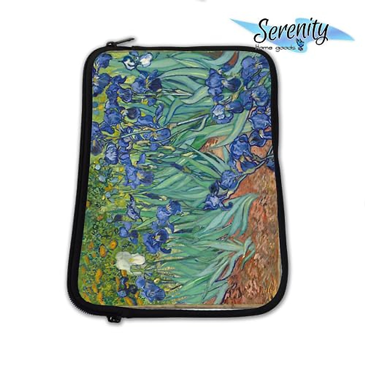 Van Gogh Irises Laptop Tablet Pouch Sleeve | Protective Electronics Case | Neoprene Soft Padded Carrying Bag With Zipper