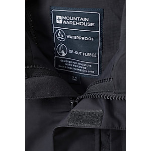 Mountain Warehouse Cannonball III Kids 3 in 1 Waterproof Jacket Grey Kids 7-8 Yrs (116-128 cm)