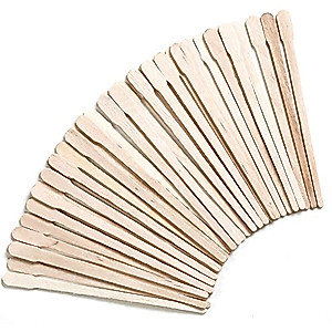 Wooden Wax Sticks - HOOMBOOM 300 Pcs Waxing Sticks - 4 Style Assorted Wooden Wax Sticks - For Body Legs Face Eyebrow Waxing Applicator Spatulas for Hair Removal or Wood Craft Sticks