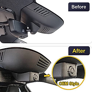 Fitcamx 4K Dash Cam Suitable for Volvo 2023 S60 V60 B5 B6 T5 T8, Integrated OEM Look, 2160P High Definition Video, Built-in WiFi, Loop Recording, G-Sensor, WDR Night Vision, Plug&Play, 64GB Card