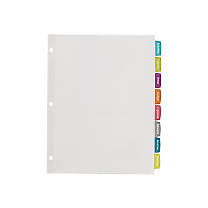 Avery Big Tab Printable White Label Dividers with Easy Peel, 8 Tabs, 4 Sets (14433)