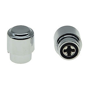 KAISH Pack of 2 Plastic Chrome Guitar Barrel Switch Tip 3 Way Pickup Selector Switch Knobs for U.S.or Import Tele/Telecaster