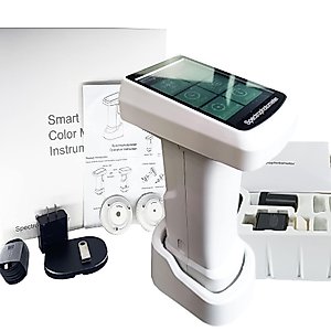 VTSYIQI Spectrophotometer Portable Spectrophotometer D/8 Spectrocolorimeter with Accuracy 0.04 Aperture Φ8mm Φ11mm 10000 Data Storage Ultra high Repeatability Auto Calibration for Printing ASTM ISO