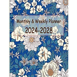 Monthly & Weekly Planner 2024-2028 : 5 Year Monthly Planner With Tabs, Yearly Agenda With Tabs Planning,Great For Long-Term Planning.