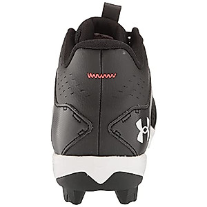 Under Armour Men's Leadoff Mid Rubber Molded Baseball Cleat, (001) Black/Black/White, 13
