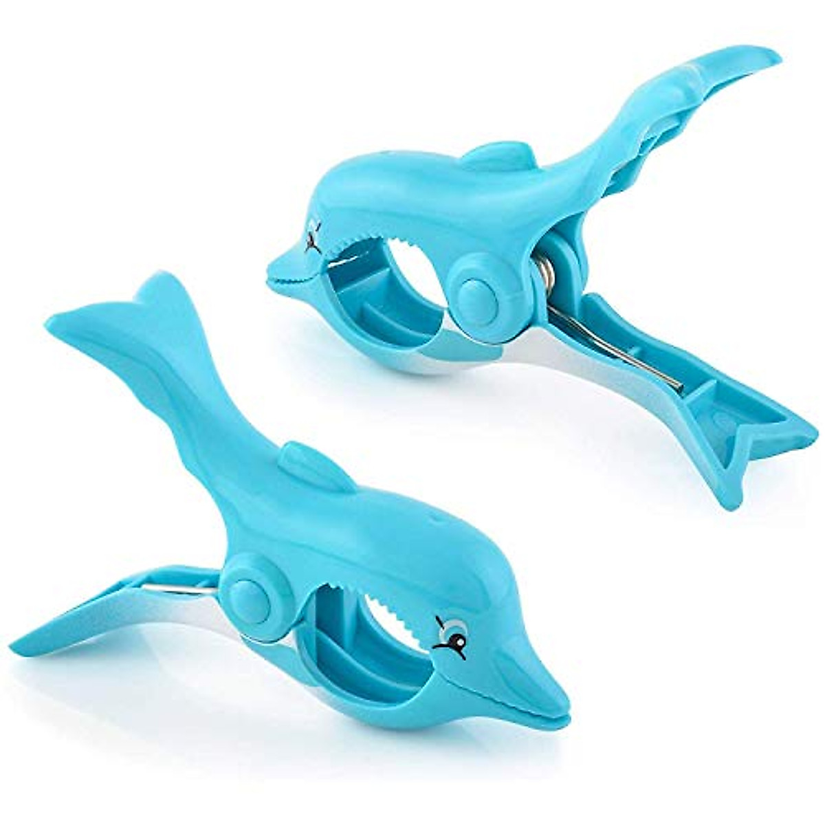 2Pcs Lovely Dolphin Beach Towel Clips for Beach Chairs Home Lounge Chair Towel Over Sized Patio Holiday, Pool Accessories for Chairs Household Bocaclip Baby Stroller