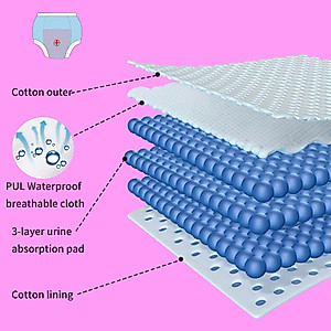 BIG ELEPHANT Potty Training Underwear, 100% Cotton Absorbent Unisex Toddler Pee Pants for Boys & Girls (Floral Series, 10-Pack, 2T)