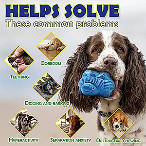 YILAKO Dog Toys for Aggressive Chewers, Heavy Duty Tough Dog Toy for Large Dogs, Indestructible Squeaky Dog Toys