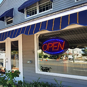 Bright LED Open Sign for Business. WAENLIR 23x14inch Advertisement Board High Visibility Electric Display Sign,Two Modes Flashing&Steady Light for Business,Walls,Window,Shop,Bar,Hotel