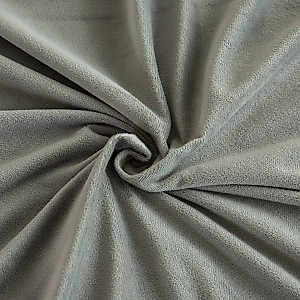 JSZS Velvet Plush Shaggy Duvet Cover Set,Luxury Ultra Soft Fluffy Duvet Cover Set,Winter Fuzzy Duvet Cover Set, (1 Faux Fur Duvet Cover +2 Faux Fur Pillow,Full/Queen,Dark Gray)