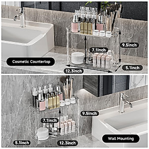 Makeup Organizer,Vanity Wall Mounted,Bathroom Countertop Tray,Cosmetic Tray,Cosmetic Organizer Holder,Bathroom Organizer,Bathroom Counter Stand,Countertop Organizer