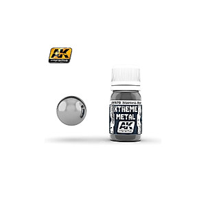 AK Interactive 30ml Extreme Metal Paints Stainless Steel # 670